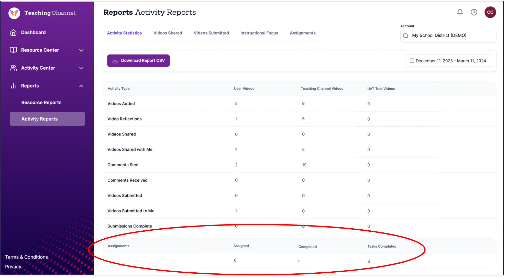 Activity Center - NEW Assignment Maker