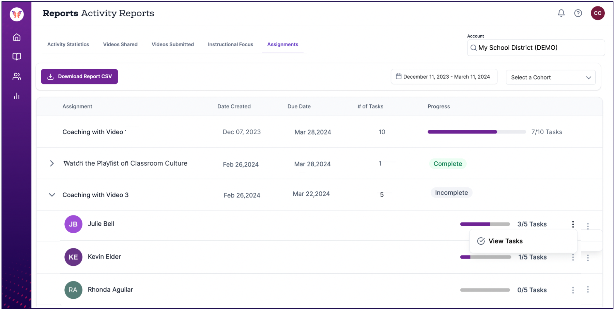 Activity Center - NEW Assignment Maker